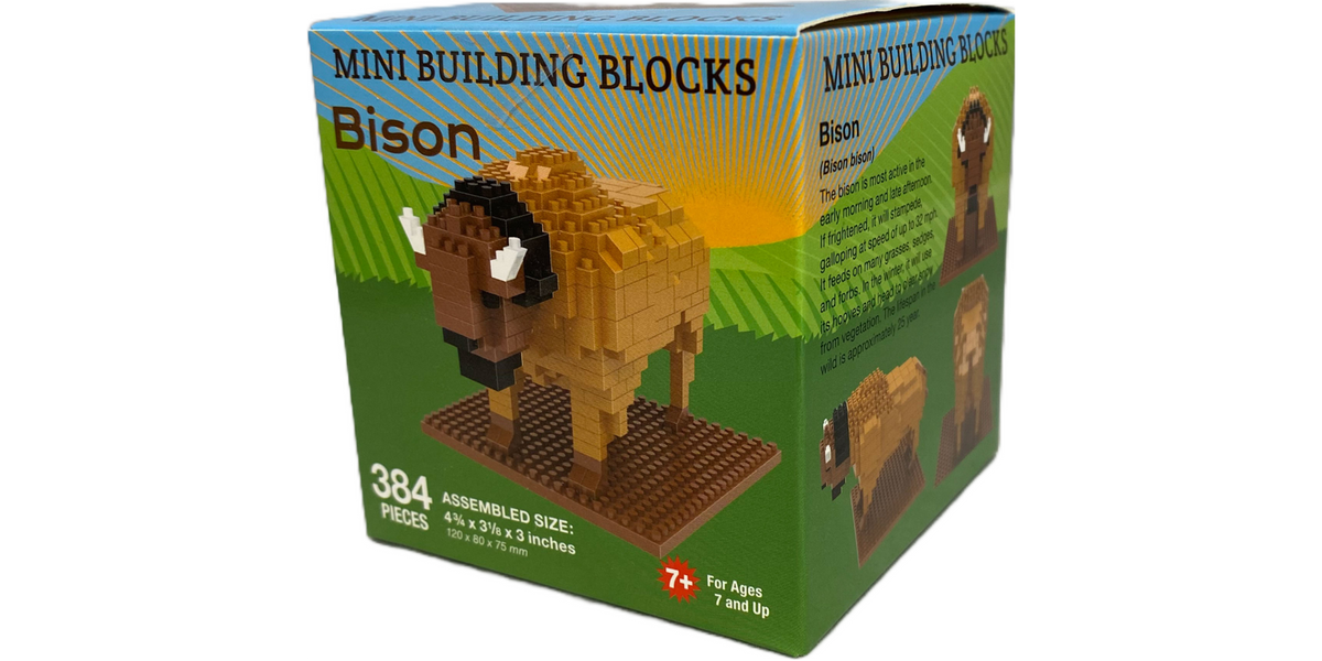 Mini Plastic Building Block Set - Bison | Buffalo Gift Emporium