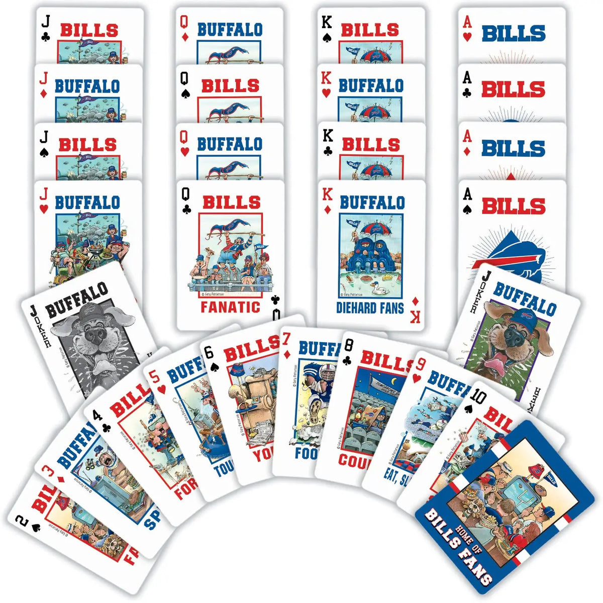Buffalo Bills Fan Deck Playing Cards - 54 Card Deck | Buffalo Gift Emporium