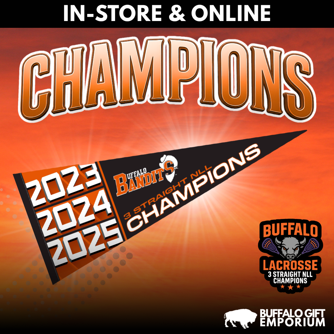 Buffalo Bandit 3 Straight NLL Championship Pennant | Buffalo Gift Emporium